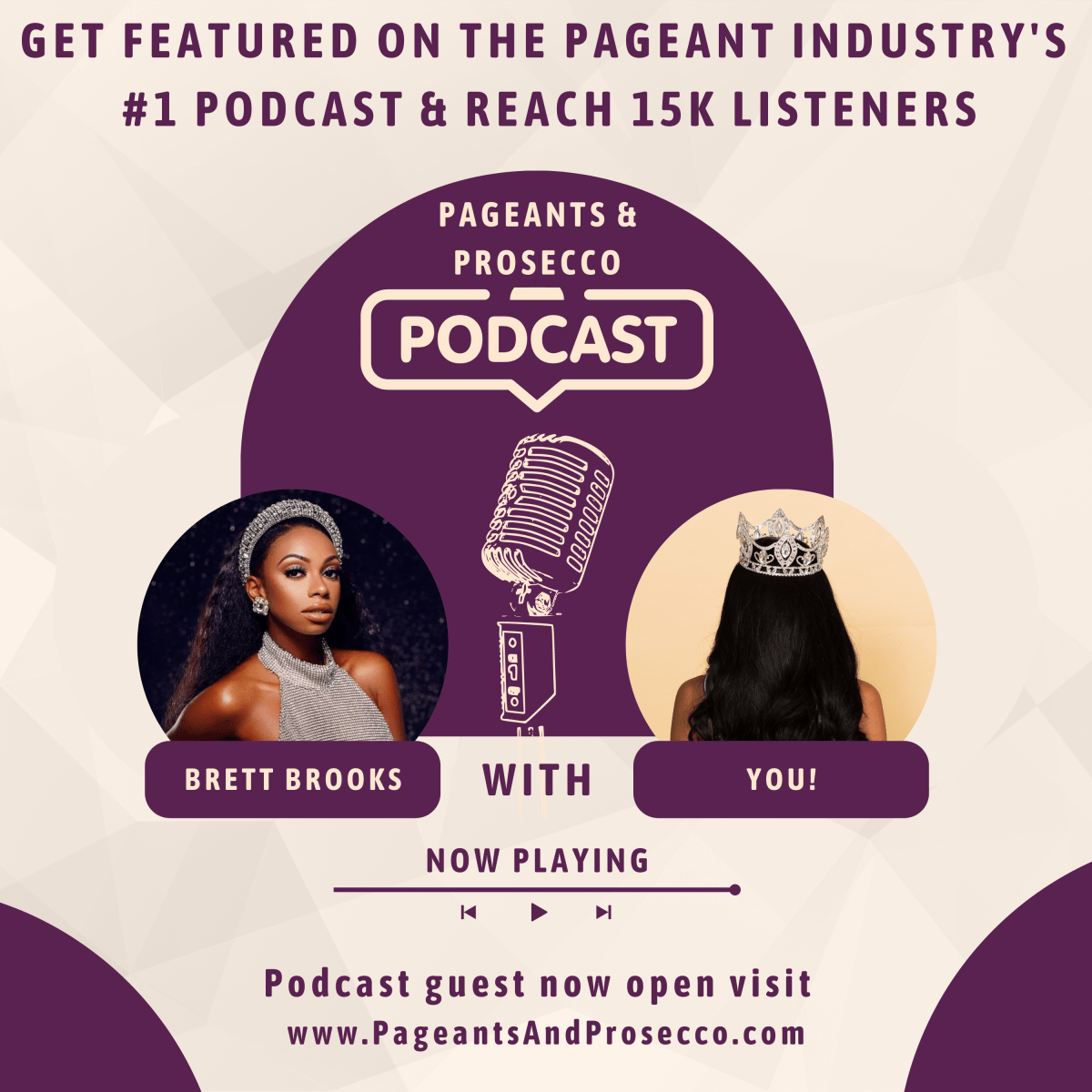 Get featured! – Pageants & Prosecco